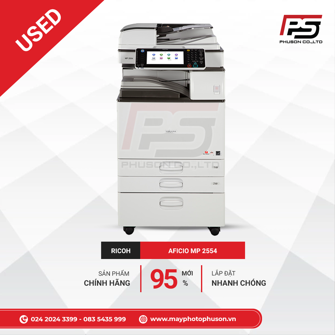 Ricoh Aficio MP 2554SP | Máy Photocopy bãi nhập khẩu | Phú Sơn Group